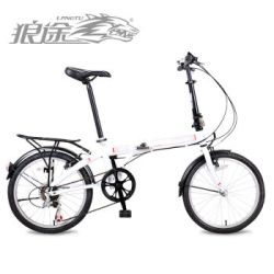 狼途 折叠车20寸折叠自行车折叠单车男女学生超轻便携6速变速自行车 TR026 白红 20寸多少钱-什么值得买