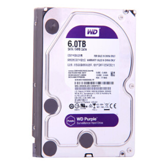 Western Digital 西部数据 紫盘系列 3.5英寸监控级硬盘 6TB 64MB(5400rpm、PMR)WD60EJRX【报价 ...