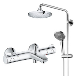 GROHE 高仪 27357001 卫浴恒温双花洒淋浴套装 多少钱-什么值得买