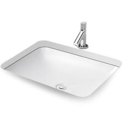 科勒（KOHLER）K-2949T-0拂朗长方形陶瓷台下脸盆面盆洗手盆多少钱-什么值得买