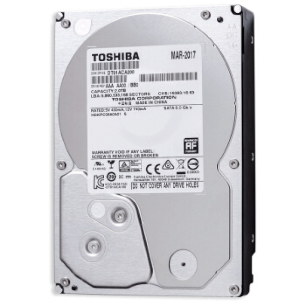 TOSHIBA 东芝 DT01ACA系列 3.5英寸台式机硬盘 2TB DT01ACA200 (7200rpm、PMR)DT01ACA200 ...
