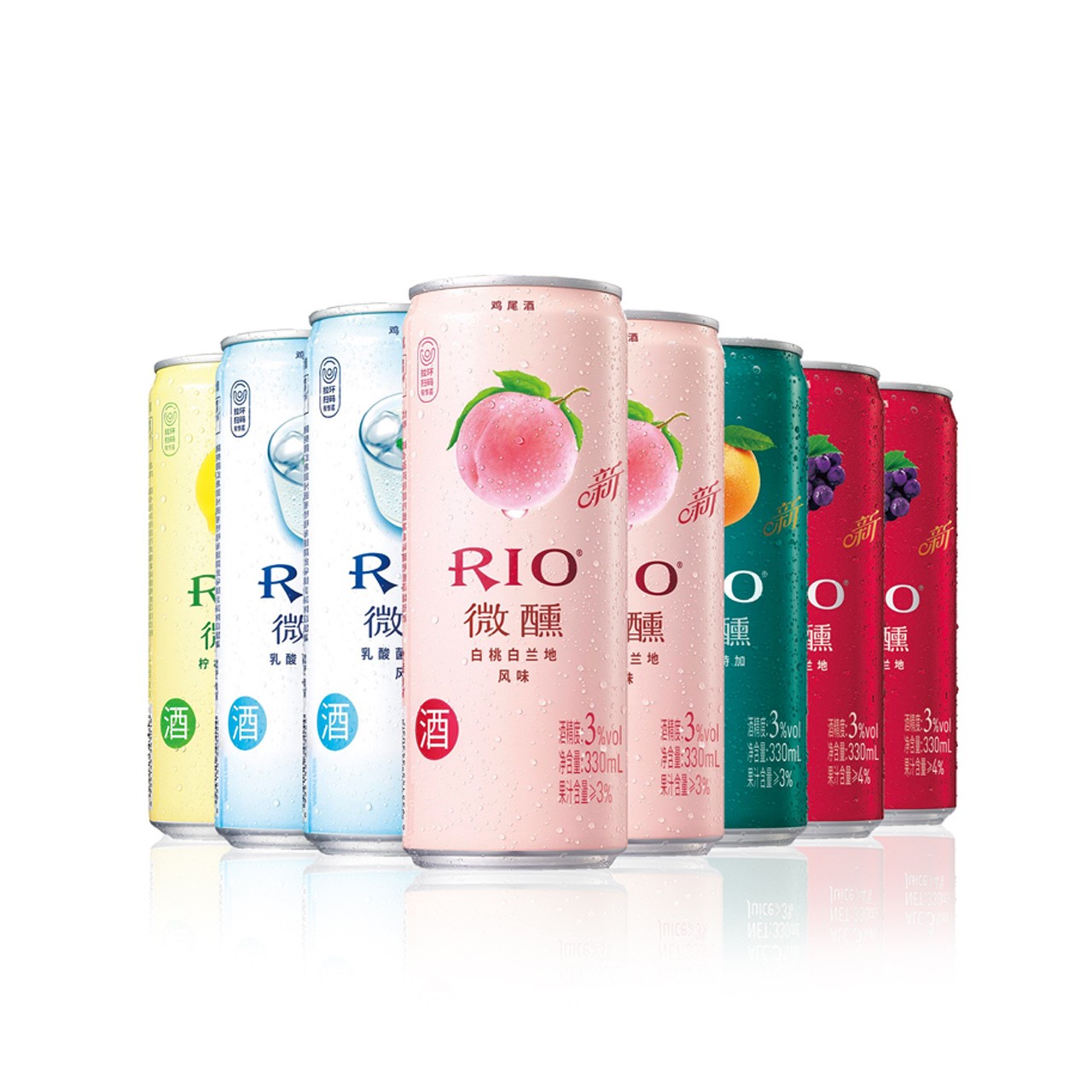 RIO 锐澳 微醺预调鸡尾酒 5口味 330ml*8罐 *2件-什么值得买