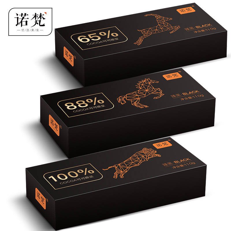 诺梵 88%纯可可黑巧克力 150g *7件-什么值得买