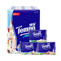 得宝(Tempo) 手帕纸 迷你欧式印花小包纸巾 4层7张*36包 天然无香 *4件多少钱-什么值得买