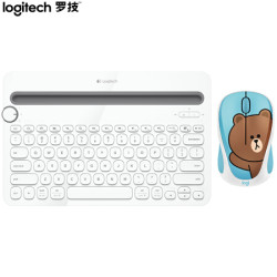 罗技（Logitech) LINE FRIENDS布朗熊无线鼠标 K480多设备蓝牙键盘 送女友 礼物多少钱-什么值得买