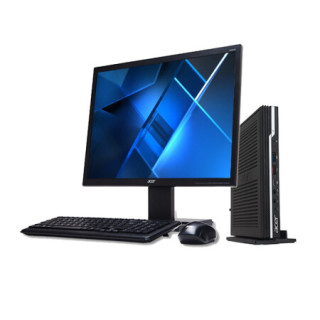acer 宏碁 Veriton C650 19.5英寸 商务台式机 黑色 (酷睿i5-9400、核芯显卡、8GB、128GB SSD+1TB ...