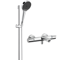 自行安装汉斯格雅飞雨 select E300置物台花洒淋浴套装_花洒_什么值得买