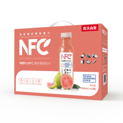 农夫山泉果汁饮料_NONGFU SPRING 农夫山泉 NFC果汁饮料 100%NFC番石榴混合汁300ml*10瓶 礼盒多少钱-什么值得买