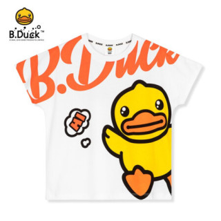 B.duck小黄鸭童装男童T恤2021夏季新款卡通半袖上衣薄款 BF2201536 白色 120cm【报价 价格 评测 怎么样】 -什么值得买