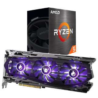 yeston 盈通 RX 6700 XT 12GD6 六道兵甲 显卡 12GB+AMD 锐龙R5-5600X CPU CPU显卡套装【报价 ...