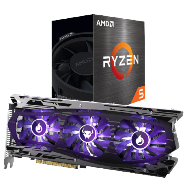 yeston 盈通 RX 6700 XT 12GD6 六道兵甲 显卡 12GB+AMD 锐龙R5-5600X CPU CPU显卡套装【报价 ...