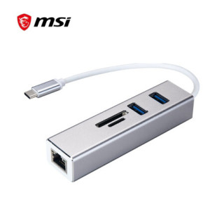 微星msi Type-C扩展坞 笔记本网线转接头 五合一 USB3.0 千兆网口 TF/SD读卡器【报价 价格 评测 怎么样】 -什么值得买