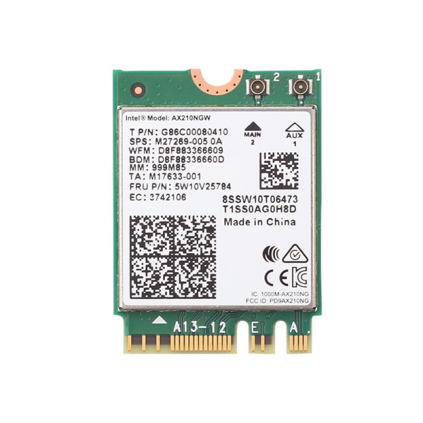 SSU Intel AX210NGW 003版 5374M 千兆PCI-E无线网卡 绿色 Wi-Fi 6E（802.11ax）【报价 价格 ...