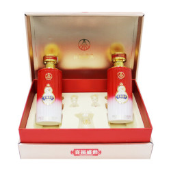 五粮液白酒_五粮液 WULIANGYE 喜福盛世福禄 52%vol 浓香型白酒 500ml*2瓶多少钱-什么值得买