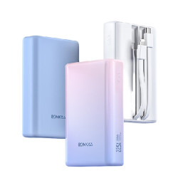 罗马仕移动电源_ROMOSS 罗马仕 PAC20 自带线移动电源 20000mAh 22.5W多少钱-什么值得买