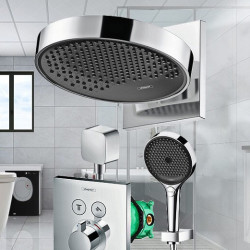 【省6540元】汉斯格雅花洒_hansgrohe 汉斯格雅 德国原装进口境雨rainfinity入墙式花洒银色250多少钱-什么值得买