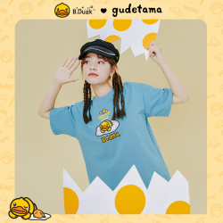 B.Duck女上装_B.Duck 小黄鸭x蛋黄哥联名短袖T恤女2021年夏季新款宽松清凉显白潮多少钱-什么值得买
