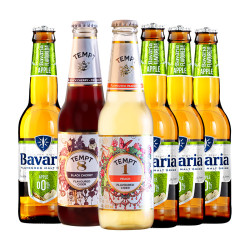 瓶装啤酒_TEMPT 诱惑 丹麦6瓶装诱惑7号接骨木味进口精酿啤酒西打酒果味酒诱惑七多少钱-什么值得买