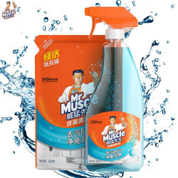 威猛先生玻璃清洁剂_Mr Muscle 威猛先生 汽车玻璃水500g+420g袋玻璃瓷砖浴室清洁剂家用擦窗防尘多少钱-什么值得买