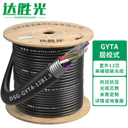 其他品牌网线_达胜光 GYTA室外光缆电信级国标光缆 12芯1米 层绞式单模铠装户外光纤线 DSG-GYTA-12B1.3多少钱-什么值得买