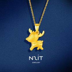 【省270元】N2it时尚饰品_N2it 圣诞麋鹿项链女3D合金镀金多少钱-什么值得买