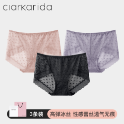 clarkarida内衣_Clarkarida 女士冰丝蕾丝内裤夏季无痕性感高弹短裤大码打底裤1557多少钱-什么值得买