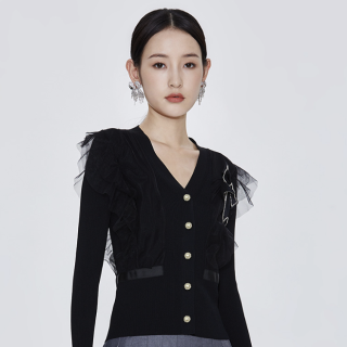 Five Plus 5+ 女士V领针织衫 2NE3033130 黑色 M【报价 价格 评测 怎么样】 -什么值得买