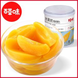 百草味方便食品_Be&Cheery 百草味 量贩装黄桃罐头312g*6罐 休闲零食新鲜水果罐头甜食食品多少钱-什么值得买