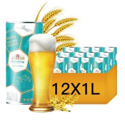 【省128元】凯撒王精酿啤酒_KAISARKING 凯撒王 世界杯版 原浆精酿 桂花白啤 1L*12多少钱-什么值得买