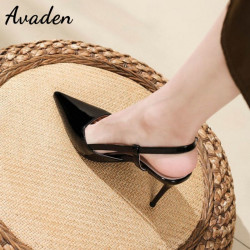 其他品牌女士单鞋_AVADEN裸色高跟鞋夏季新款裸色高跟鞋女细跟2023年尖头包头凉鞋 黑色 34多少钱-什么值得买