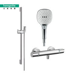 【省470元】汉斯格雅花洒_hansgrohe 汉斯格雅 26521407+15368007+27611007 飞雨Select120恒温淋浴 ...