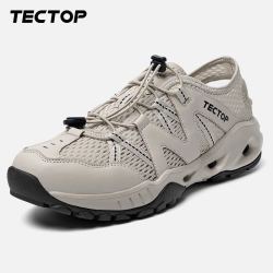 【省120元】探拓溯溪鞋_TECTOP 探拓 户外溯溪鞋 徒步防滑沙滩透气网布耐磨休闲鞋子 男款深米色 42多少钱-什么值得买