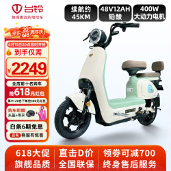 【省650元】台铃电动车_TAILG 台铃 电动车新国标长续航自行车成人男女通勤代步电瓶车可上牌米露M511 奶白/素颜绿多少钱-什么值得买