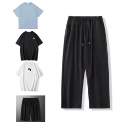 【省54.32元】胖胖哥男装_胖胖哥 男士260g重磅T恤*2+220g重磅短袖*1+冰丝短裤*1+冰丝长裤*1多少钱-什么值得买