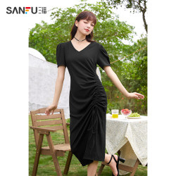 【省100元】三福连衣裙_SANFU 三福 女士法式连衣裙 468258多少钱-什么值得买