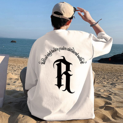 迈特优男上装_MONTVOO 迈特优 美式印花重磅纯棉短袖T恤男款潮牌夏季宽松百搭五分半袖XH多少钱-什么值得买