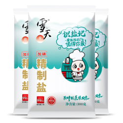 雪天食盐_xuetian 雪天 加碘精制盐 300g*3包多少钱-什么值得买