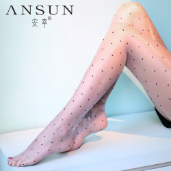 安幸袜子_ANSUN 安幸 「豆蔻」性感油亮丝袜 无腰边无痕T档波点10d薄连裤袜女 Golden coffee金咖色 均码多少钱-什么值得买
