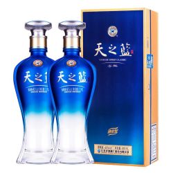 瓶装白酒_YANGHE 洋河 新版天之蓝42度480mL*2瓶装 绵柔浓香型白酒商务宴请婚宴酒水多少钱-什么值得买