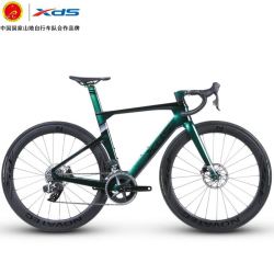 喜德盛骑行运动_XDS 喜德盛 公路自行车AD7碳纤维破风车架2*12电子变速 油压碟刹 内走线 绿魔 700C*480（适合156 ...