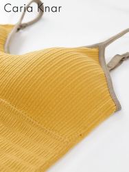 【省113.33元】卡尔文·克莱内衣_Calvin Klein 卡尔文·克莱 Caria Knar新美背小吊带短款露脐背心女夏季V领性感内搭抹胸上衣r多少钱-什么值得买