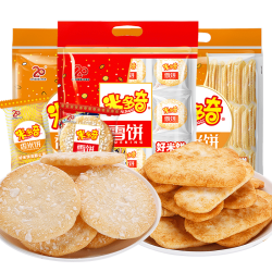 米多奇饼干糕点_MIDUOQI 米多奇 香米饼雪米饼雪饼200g休闲米饼零食饼干办公室食品小吃大礼包 香米饼200g（约30小包）多少钱-什么值得买