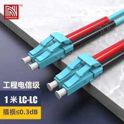 诺可信网线_Nokoxin 诺可信 光纤跳线1米电信级LC-LC 3.0MM万兆多模双芯光纤跳线OM3 UPC接头光模块尾纤多少钱-什么值得买