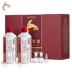 【省268.6元】酣客白酒_Hankol 酣客 53度 酱香型白酒 贵州白酒送礼 500ml*2瓶 2023年标准版组合套餐多少钱-什么值得买