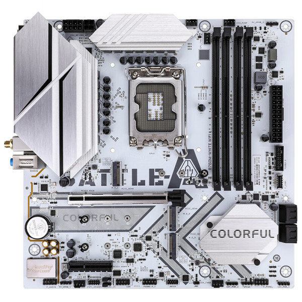 COLORFUL 七彩虹 BATTLE-AX B760M-WHITE WIFI V20 M-ATX主板（INTEL LGA1700、B760 ...