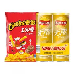 乐事膨化食品_Lay's 乐事 薯片忠于原味104g*2罐+奇多玉米棒日式牛排味90g组合多少钱-什么值得买