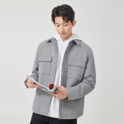 【省1149.36元】卡宾男外套_Cabbeen 卡宾 男装 90白鸭绒羽绒服冬格子提花外套宽松保暖舒适H多少钱-什么值得买