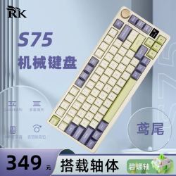 ROYAL KLUDGE键盘_ROYAL KLUDGE RKS75三模机械键盘无线2.4G蓝牙有线RGB全键无冲81键带旋钮0.66吋OLED ...