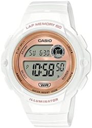 卡西欧女表_CASIO 卡西欧 Illuminator Lap Memory 60 5 年电池女式数字运动手表(Casio 型号:LWS ...