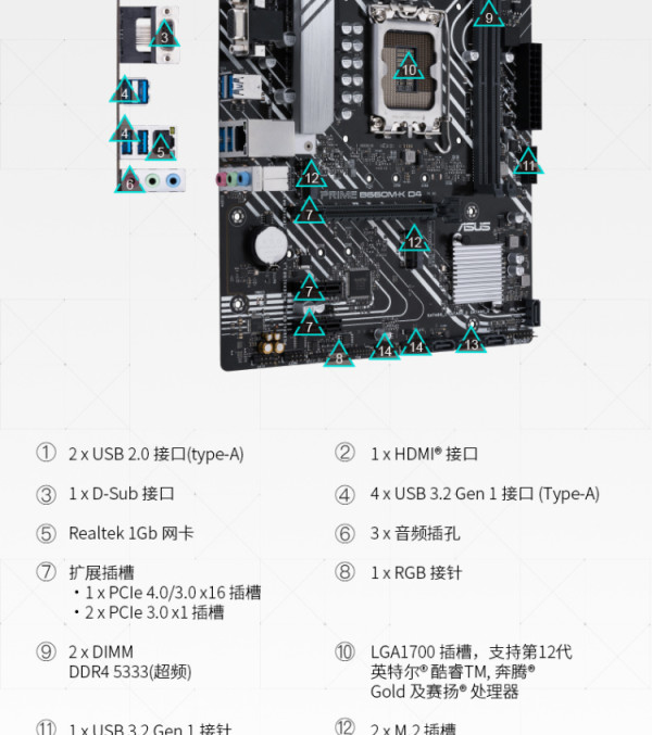 ASUS 华硕 PRIME B660M-K D4主板【报价 价格 评测 怎么样】 -什么值得买